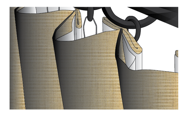 Sunbrella Spectrum INVERTED BOX PLEAT Drapes - OutdoorDrape.com